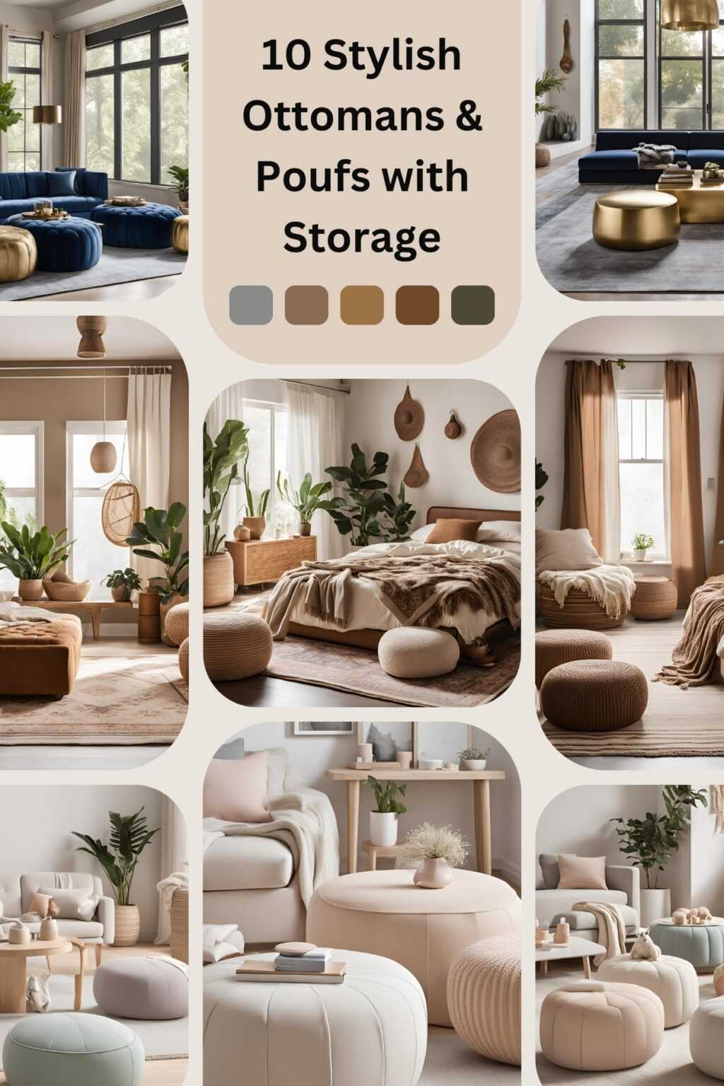 10 Best Ottomans And Poufs With Storage: Maximize Space With Style