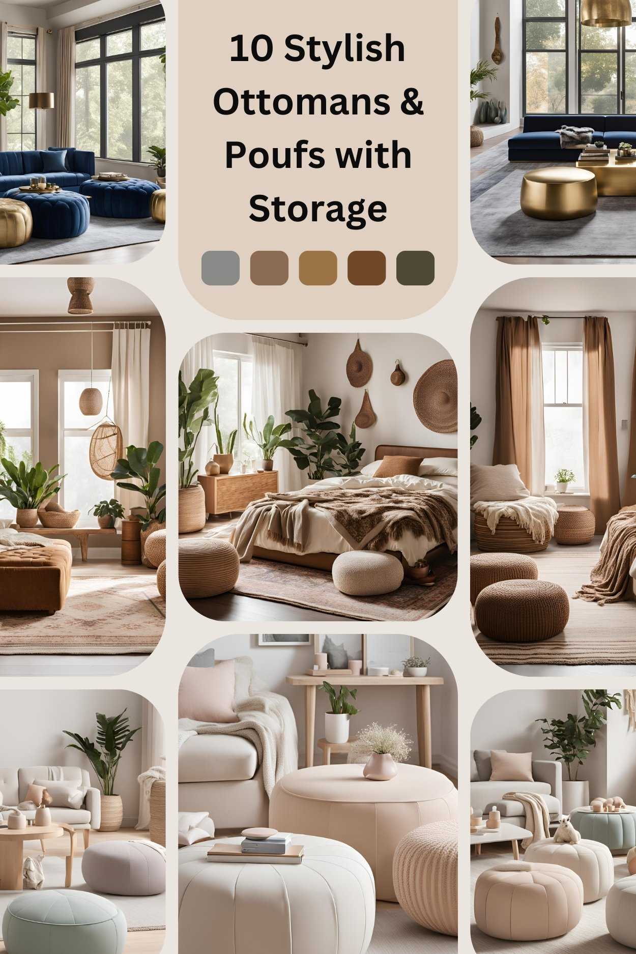 10 Best Ottomans And Poufs With Storage: Maximize Space With Style
