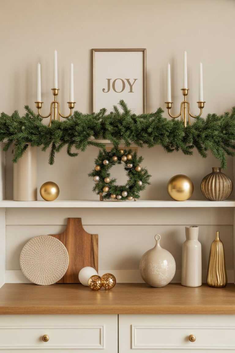 Christmas Kitchen Shelf Styling Ideas For Festive Homes