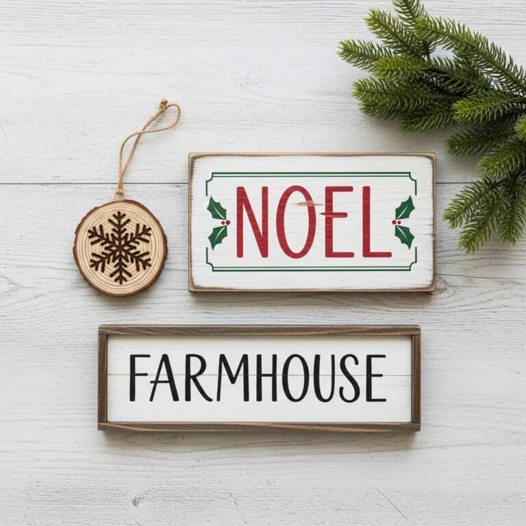 Rustic Wooden Christmas Signs For Cozy Interiors