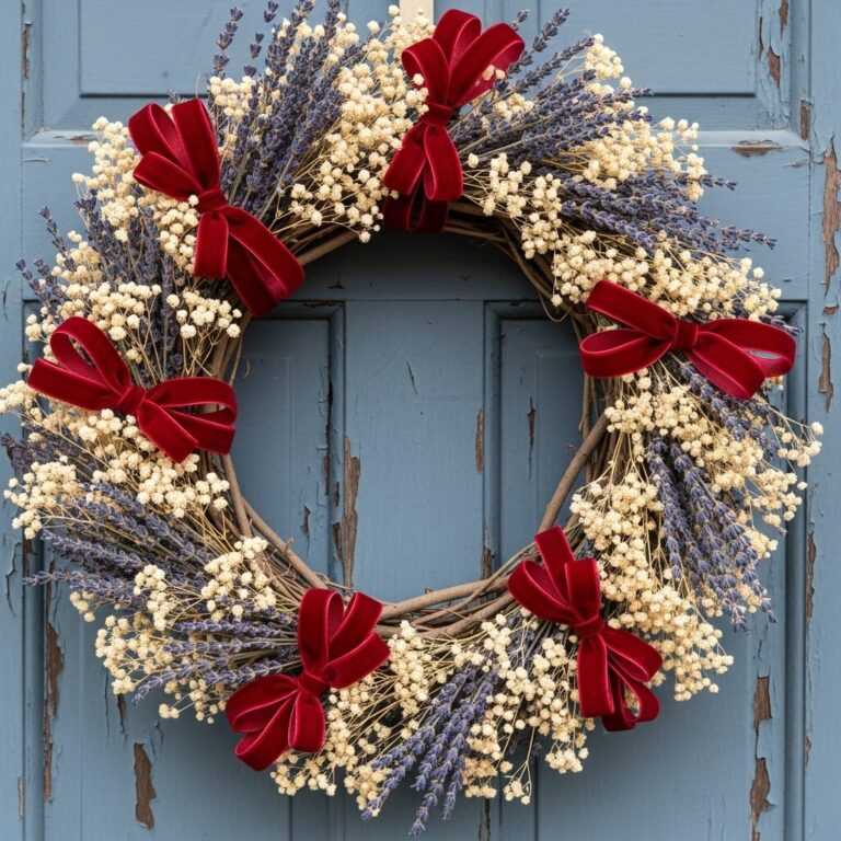 Farmhouse Floral Valentine’s Day Wreaths For Front Doors