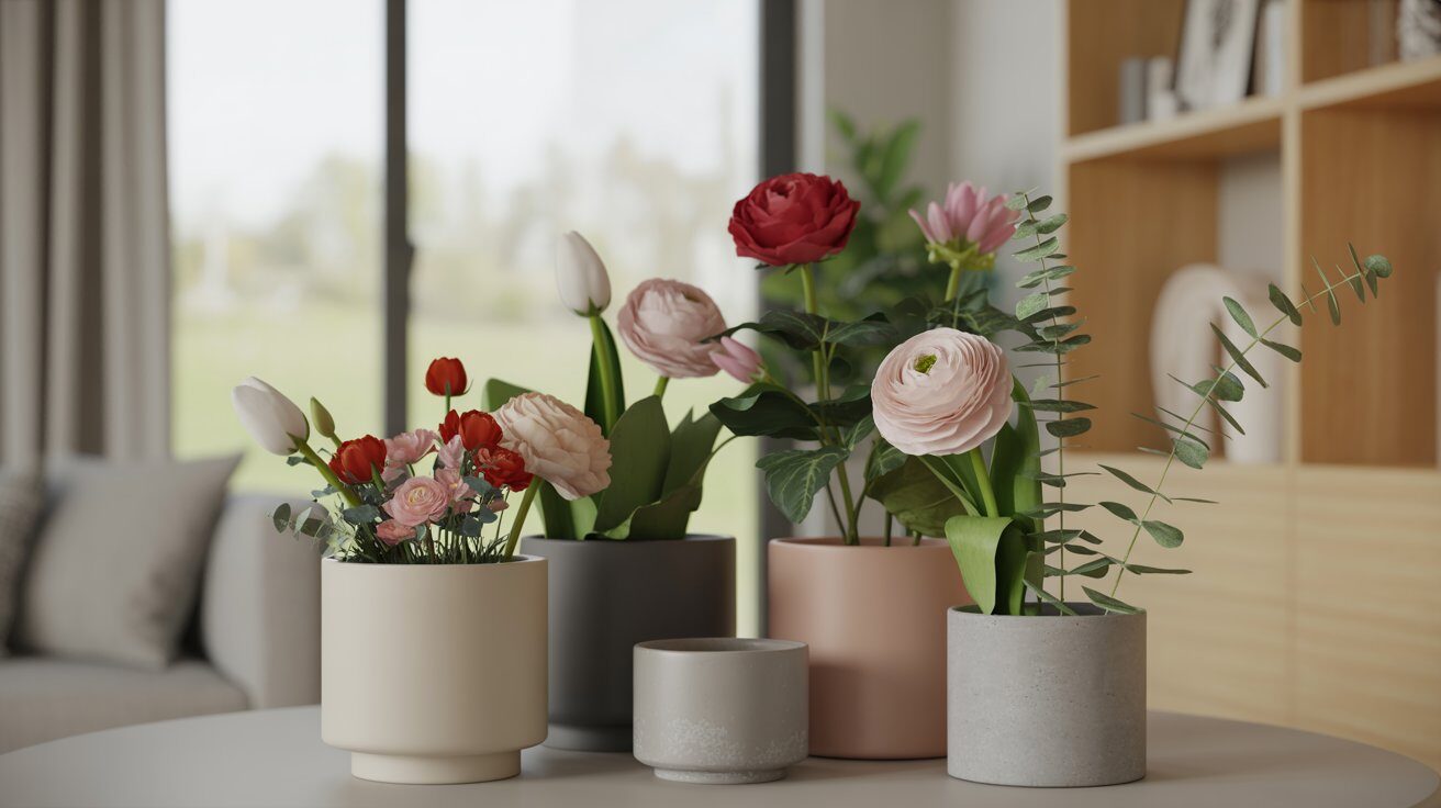 Modern Planters With Valentine’s Day Flowers That Impress