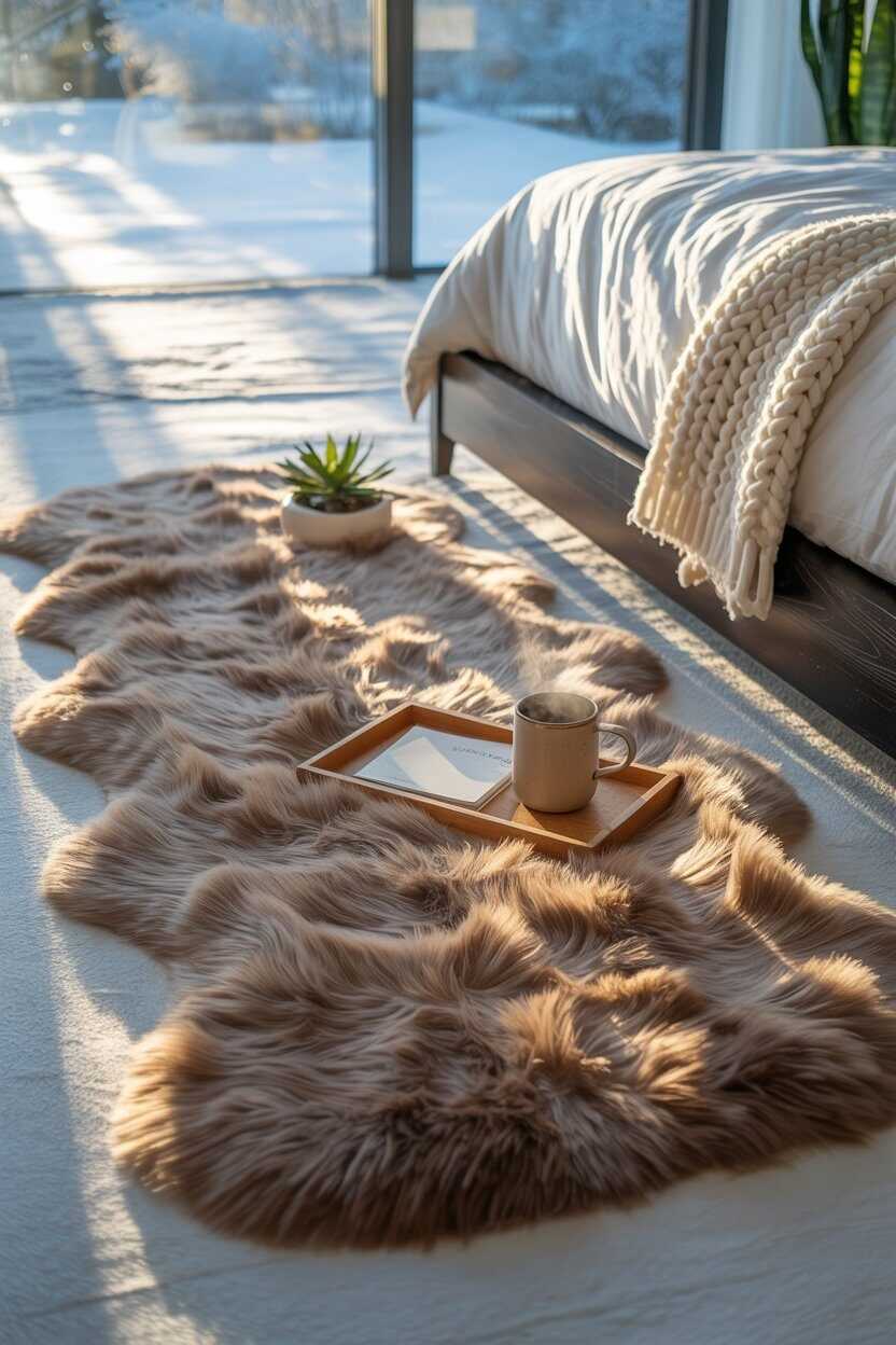Modern Faux Fur Area Rugs For Cozy Winter Luxury