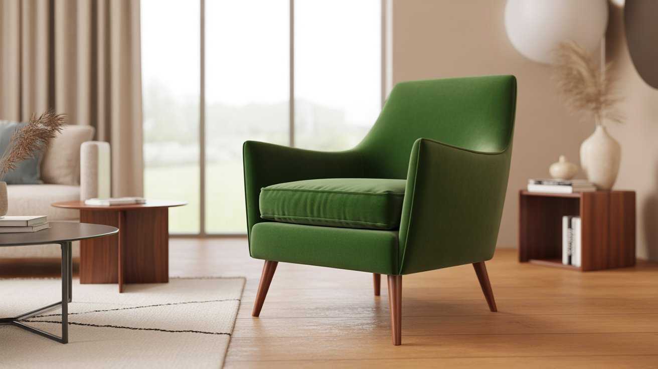 Bold Green Mid Century Modern Accent Chairs For Stylish Homes