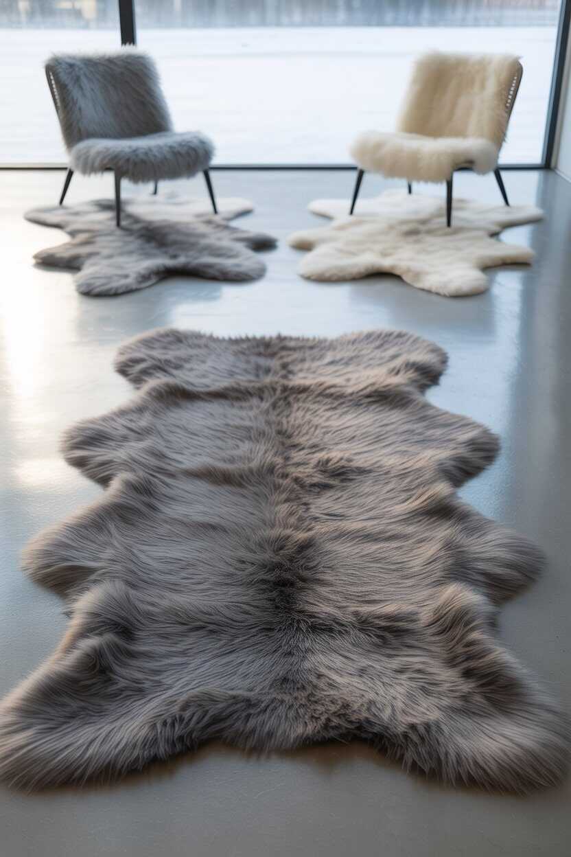 Modern Faux Fur Area Rugs For Cozy Winter Luxury