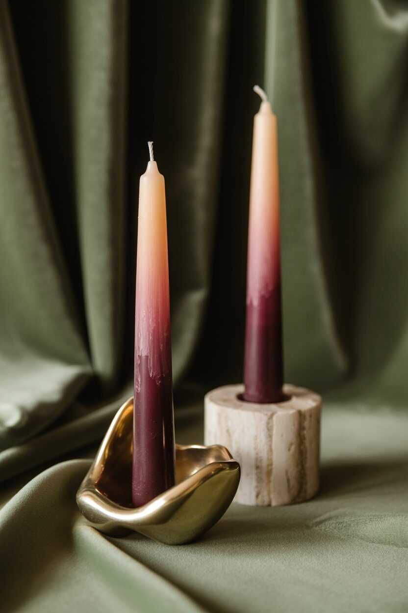 Modern Candles And Holders For Valentine Table Decor